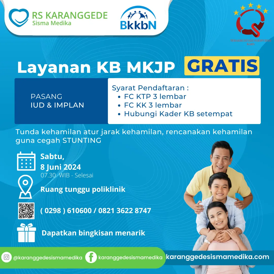 Layanan KB MKJP Gratis (IUD & Implan) - Rumah Sakit Karanggede Sismamedika