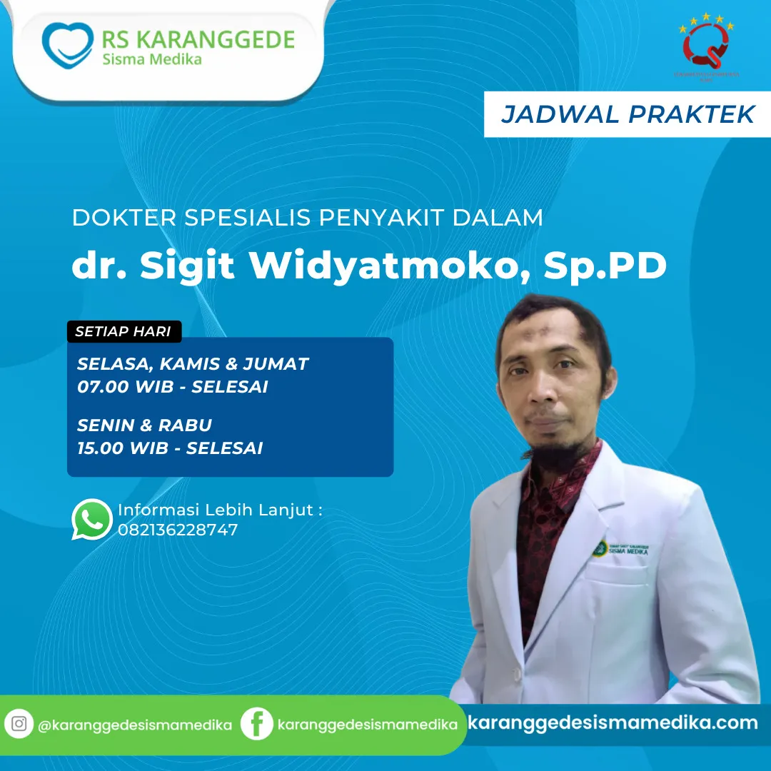 Jadwal Praktek Dokter Spesialis Penyakit Dalam dr. Sigit Widyatmoko, Sp.PD - Rumah Sakit ...